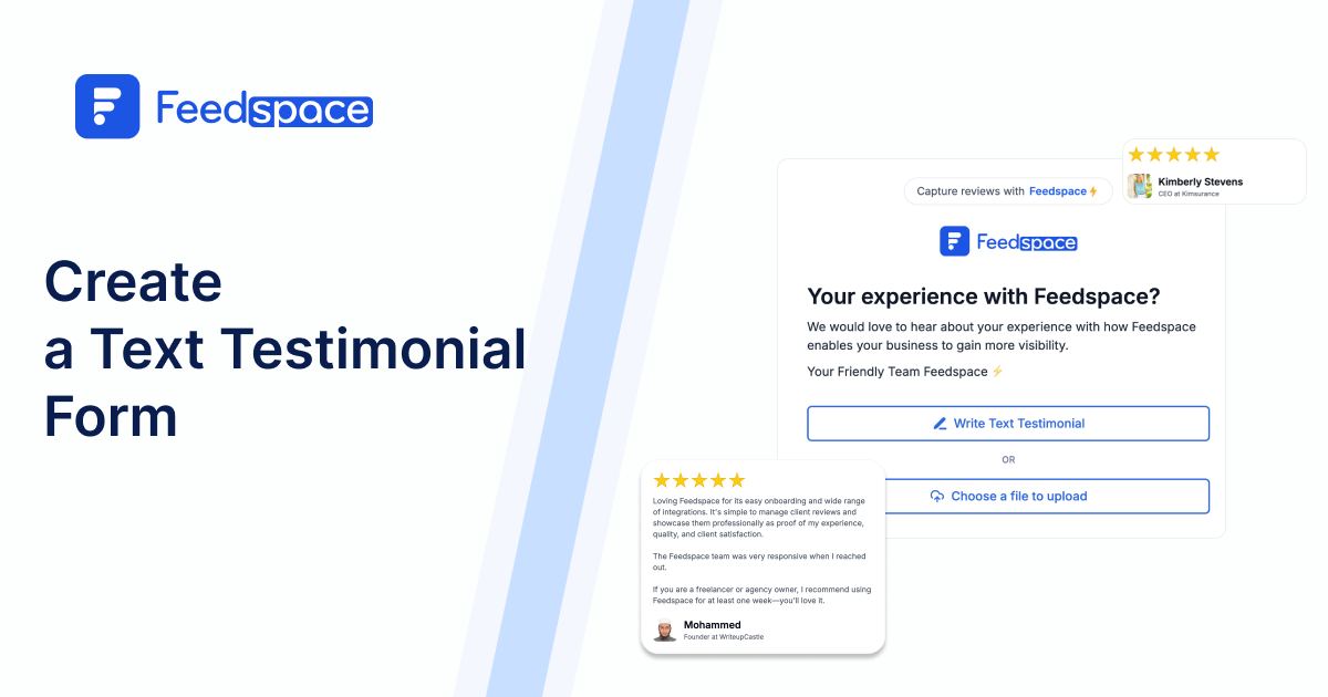 How to Create a Text Testimonial Form in Feedspace | Step-by-Step Guide