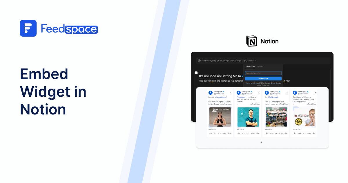 Easily embed Feedspace widget on Notion pages