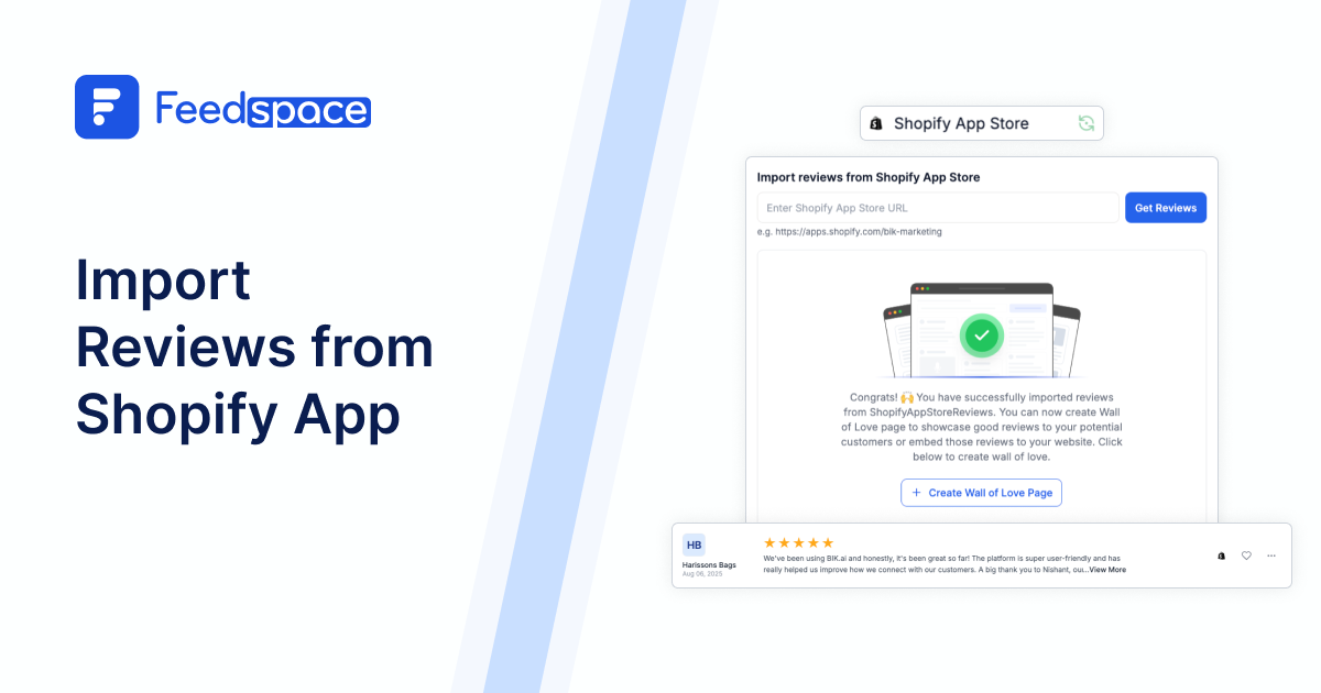 How to Import Reviews from Shopify App Store into Feedspace