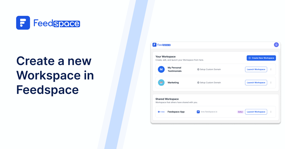 How to Create a New Workspace in Feedspace – Step-by-Step Guide
