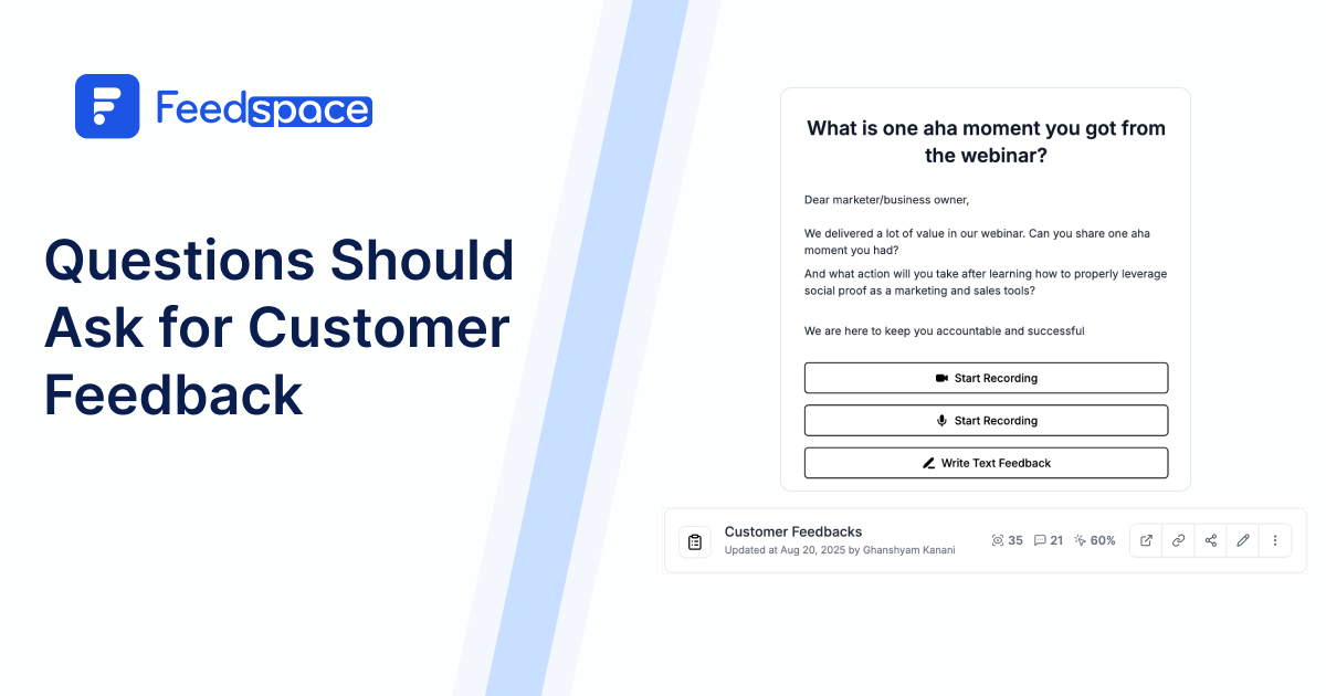 What Questions Should I Ask for Customer Feedback? | Feedspace