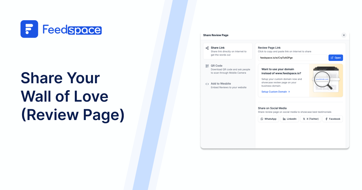 How to Share Your Wall of Love Page in Feedspace