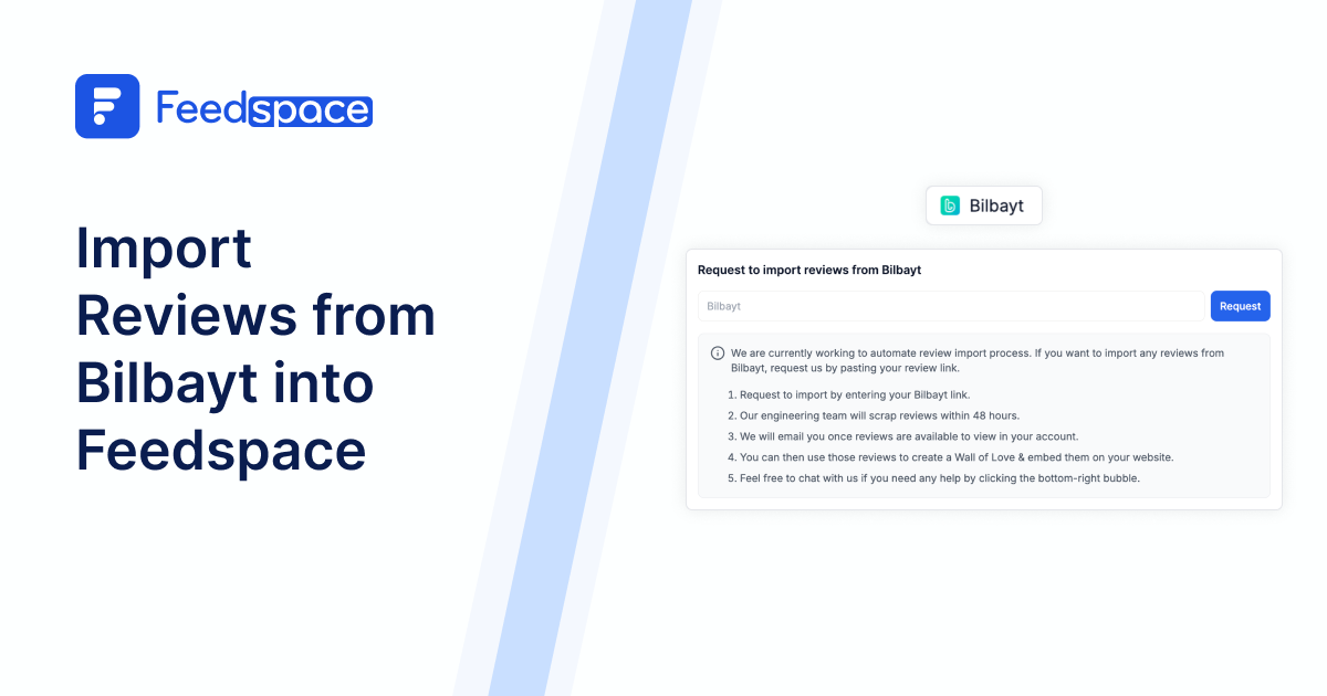 Import Reviews from Bilbayt into Feedspace | Guide