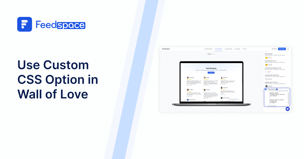 Use Custom CSS in Feedspace Wall of Love | Guide