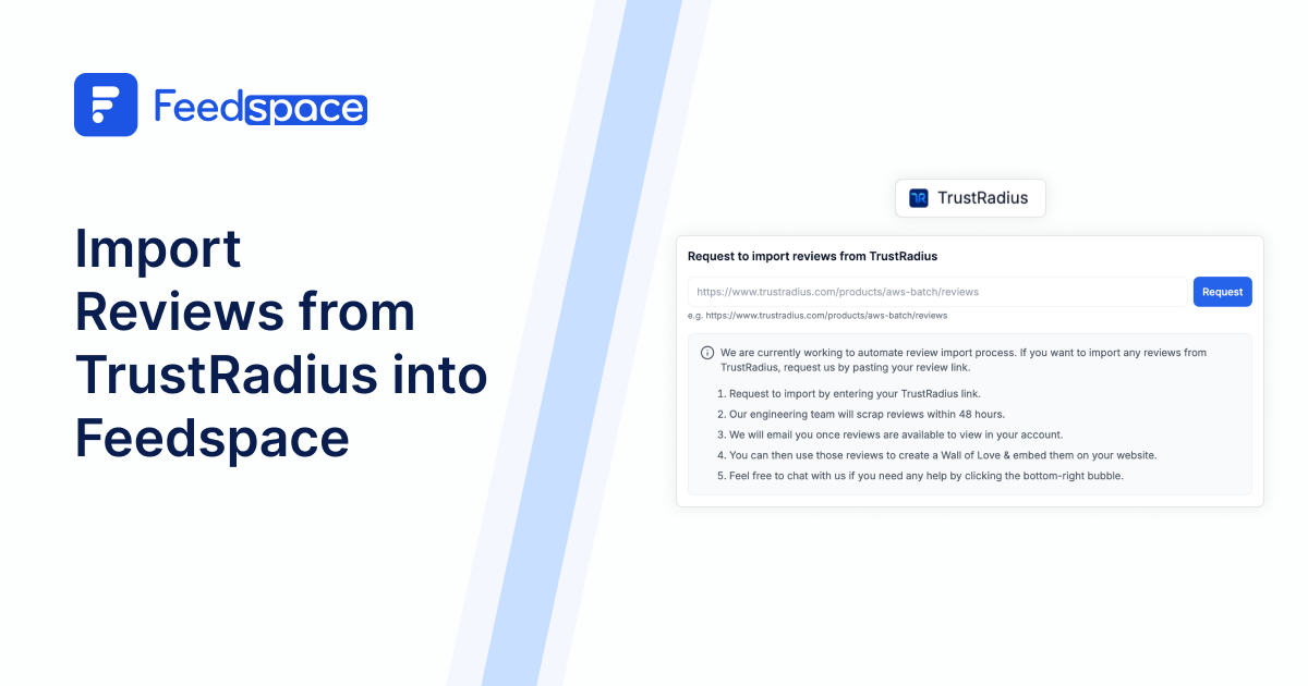 Import Reviews from TrustRadius into Feedspace | Guide